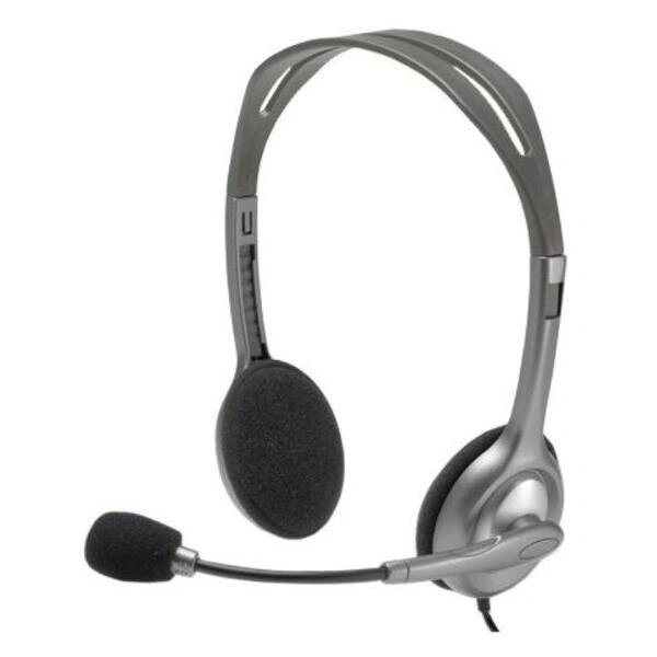 Наушники проводные Logitech Stereo Headset H110 Silver 981-000472