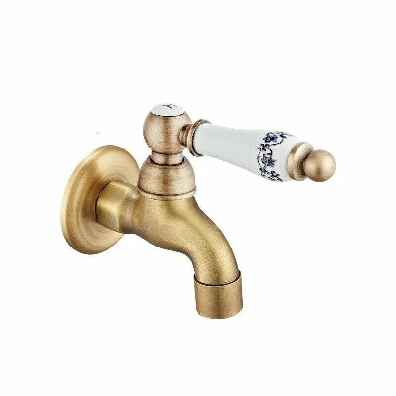 Кран для бани, хамама , для дачи с керамической ручкой