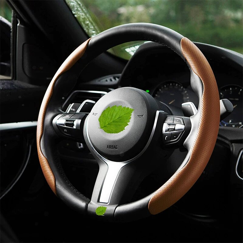 Высококачественный чехол на руль из кожи наппа, новая модель 2025 года, подходит для всех сезонов, нескользящий,