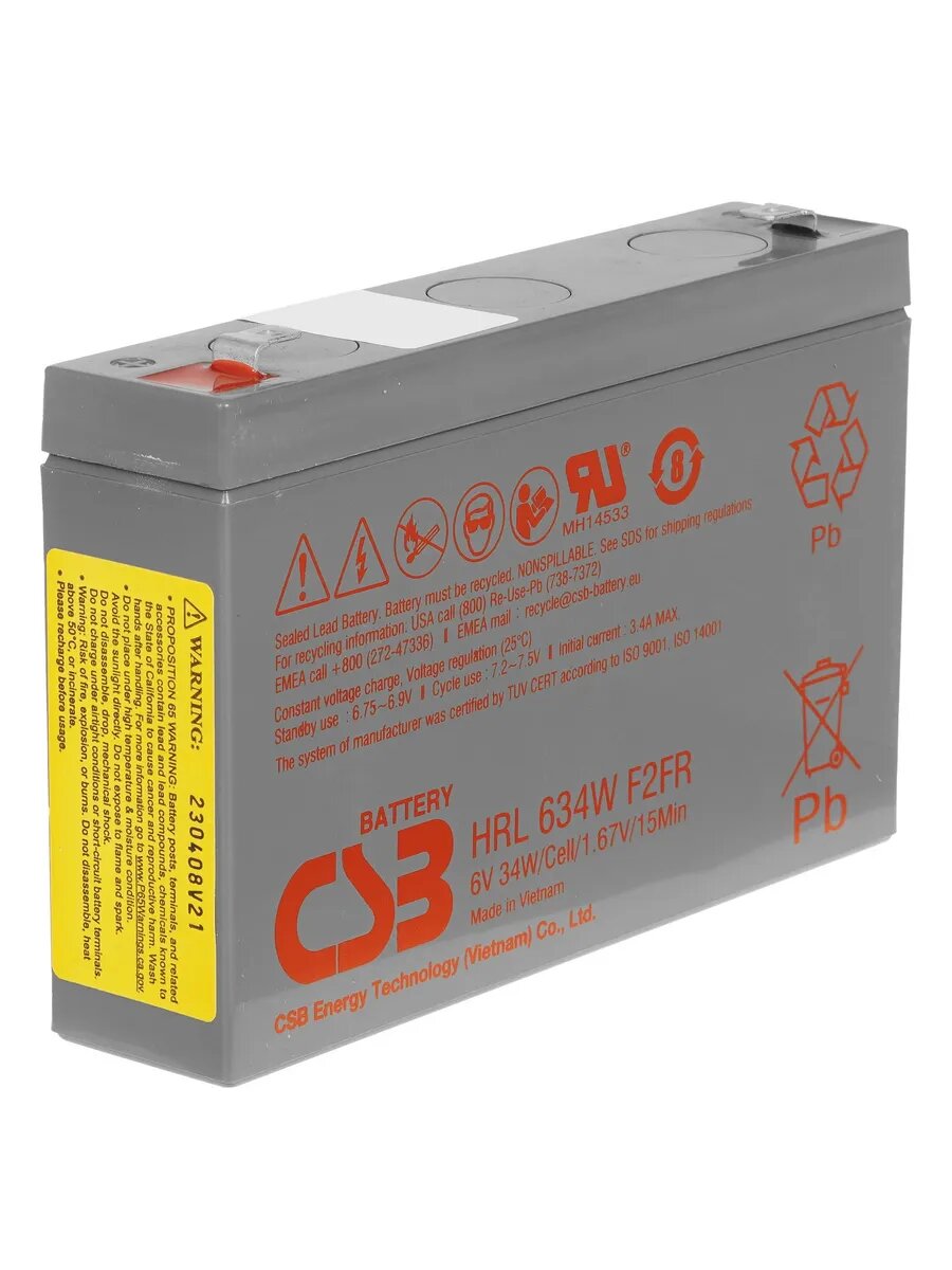 Батарея HRL634W (6V, 9Ah) клеммы F2(FR)