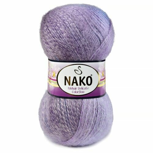 Пряжа Nako Mohair delicate color flow 28181 (5 мотков по 100г/500м)