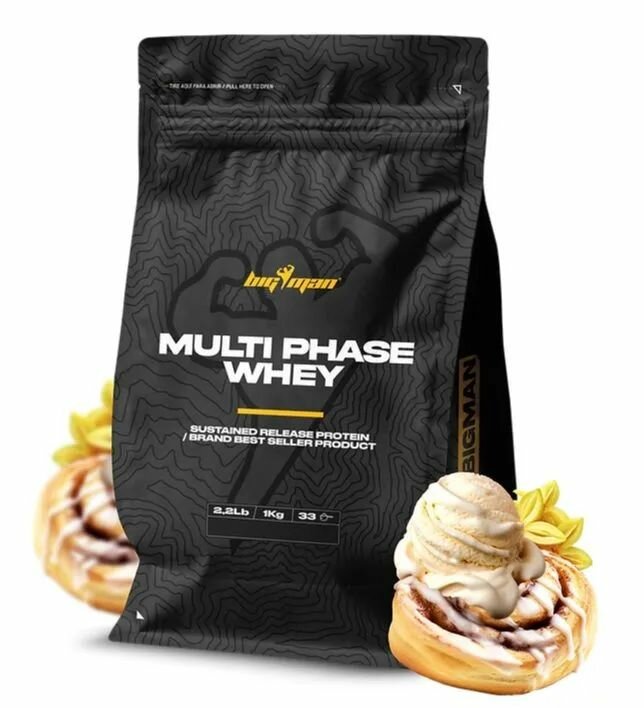 Протеин BigMan Nutrition Multi Phase Whey 1 кг Ваниль с корицей