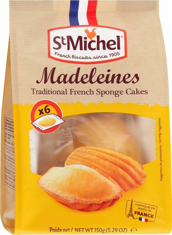 Бисквит StMichel MADELEINES, французский, традиционный, 150 г, без пальмового масла