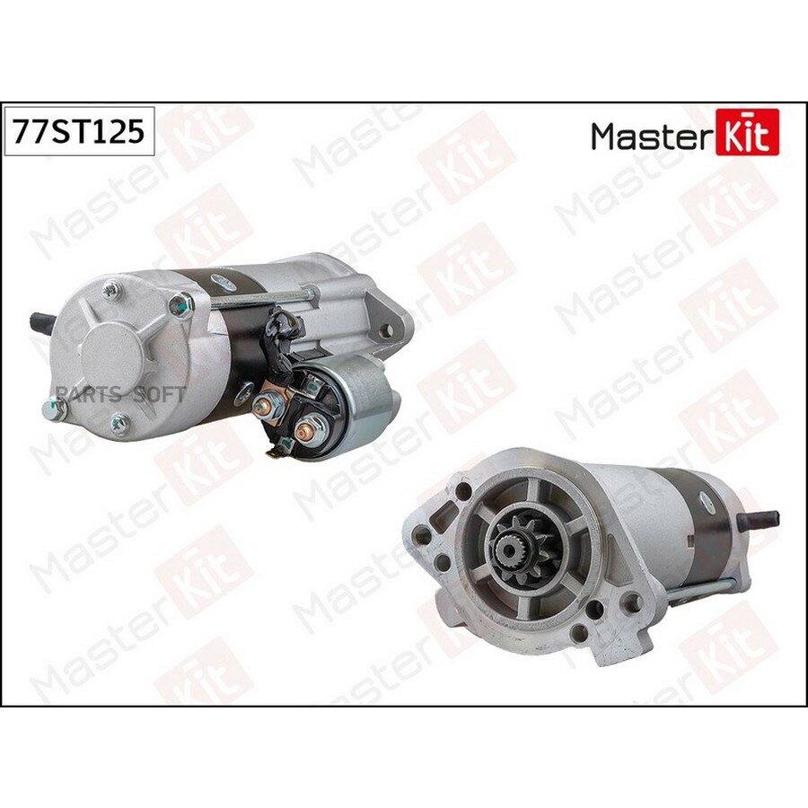 Стартер MITSUBISHI PAJERO 00-/L200 06- 2.5D/3.2D от официального дистрибьютора, MASTERKIT, артикул 77ST125