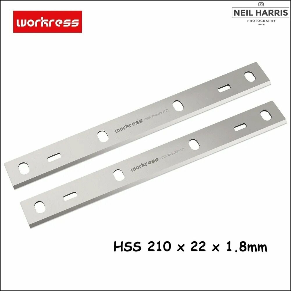 Ножи строгальные, HSS 8" 210 x 22 x 1,8 мм,210 x 22 x 1.8 мм, для Woodstar PT85 Scheppach HT850 Корвет 24/26, 2 ШТ