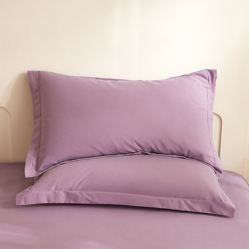 2024 новый легкий и экстравагантный хлопок 100 хлопчатобумажная наволочка гиацинт фиолетовый_Пара наволочек 48*74 см.