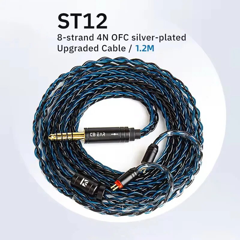 KBEAR ST12 Blackblue HiFi наушники MMCX 3.5мм