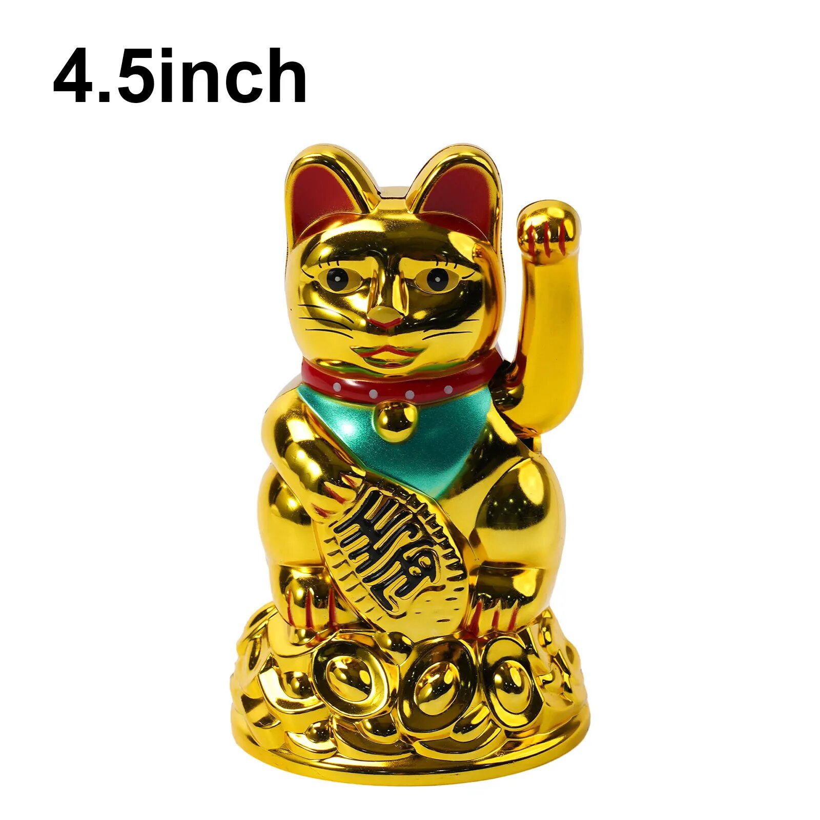 Золотая кошка-оберег 4.5inch, пластик