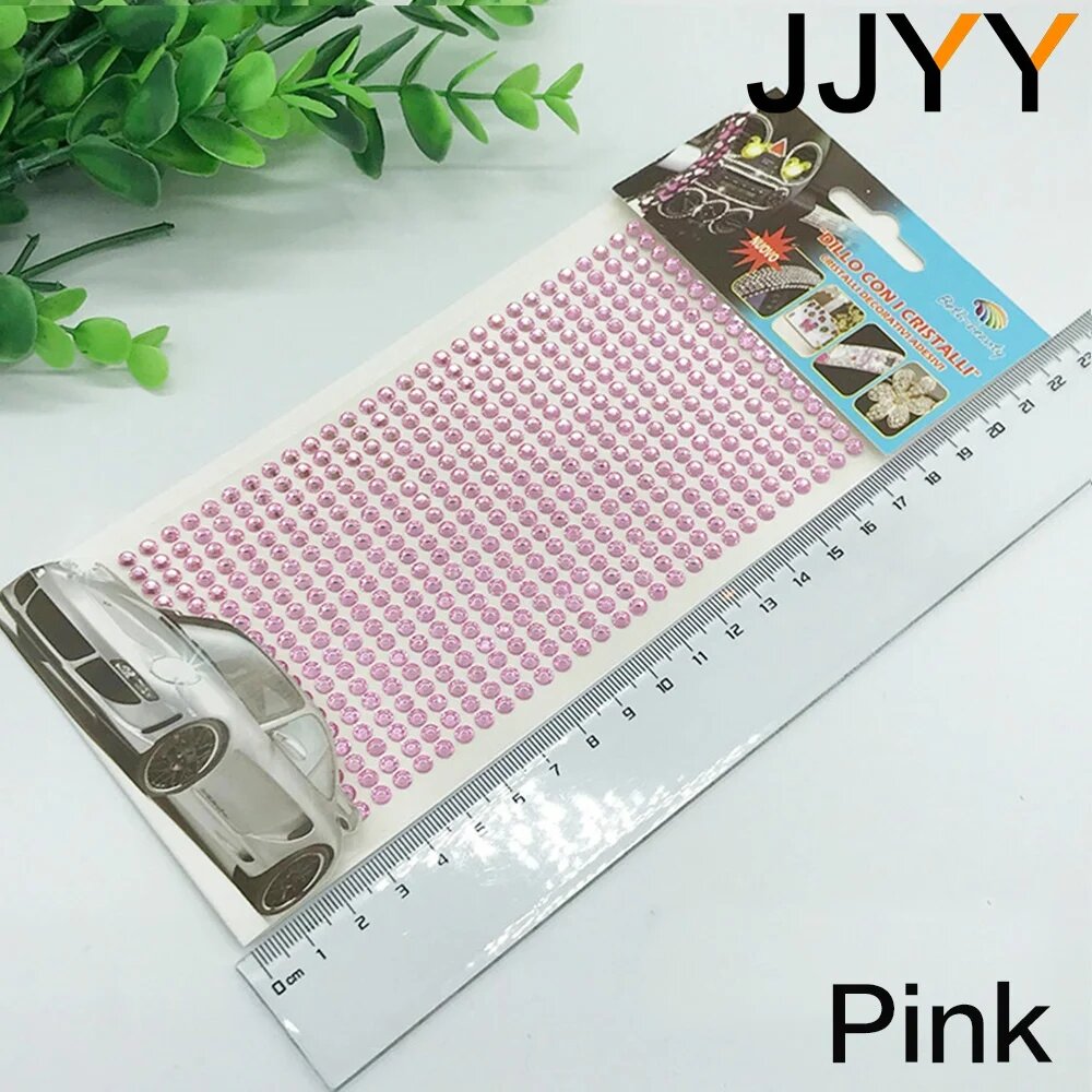 Самоклеящиеся стразы STONEGO 4 мм круглые 504 шт. Розовый, pink
