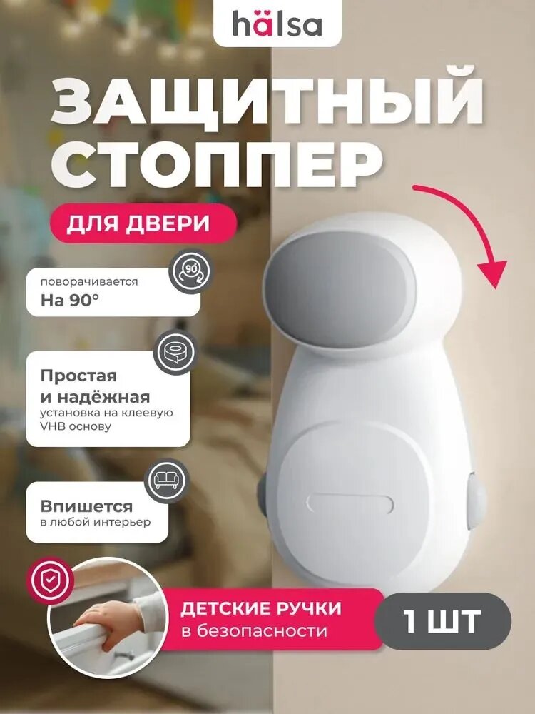 Стоппер/ограничитель закрывания двери , пробка стоппер поворотная для безопасности детей, детский защитный блокиратор/защита для пальцев