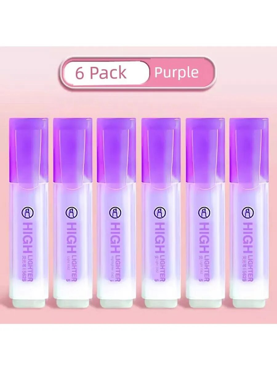 Маркер-текстовыделитель (фиолетовый, 6 шт.)
