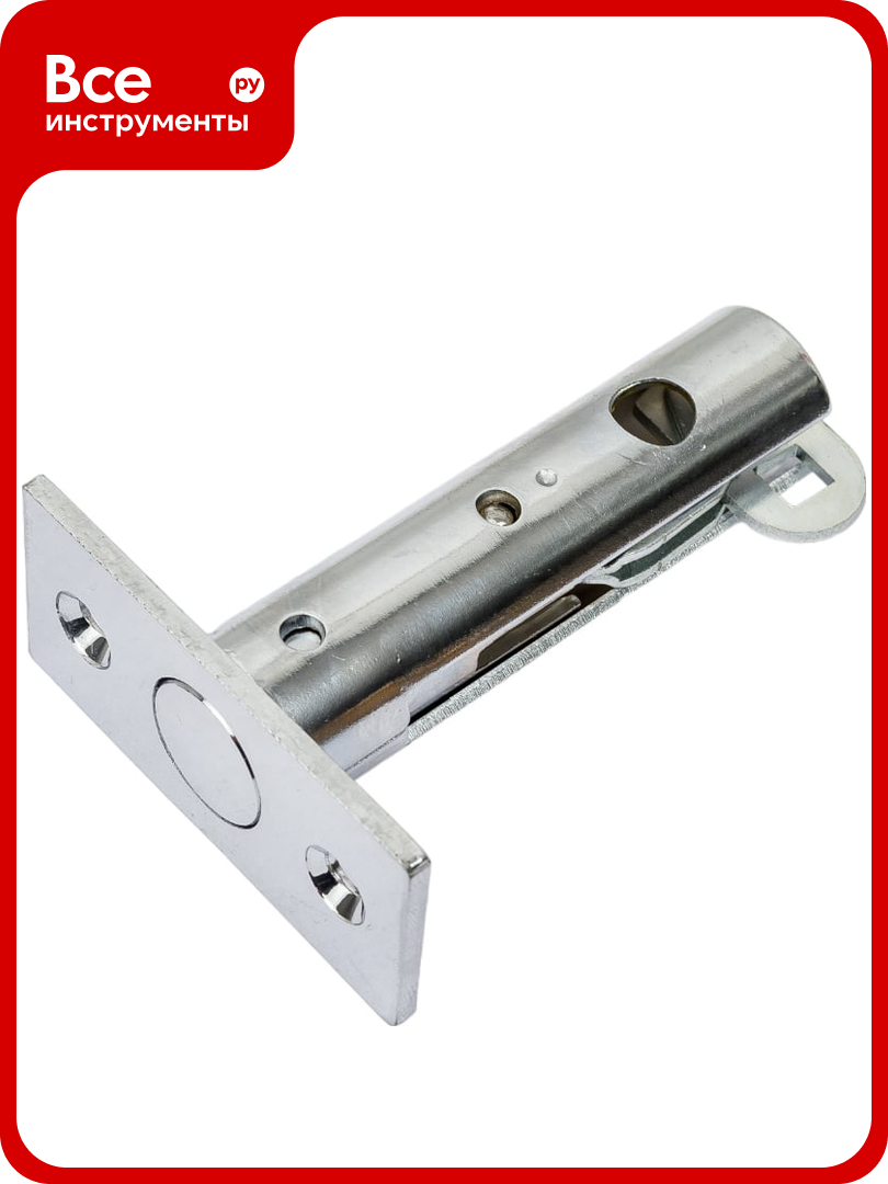 Дверная задвижка Apecs L-0260-6-CR 20752 врезная, из оцинкованной стали с хромированным покрытием, для металлических