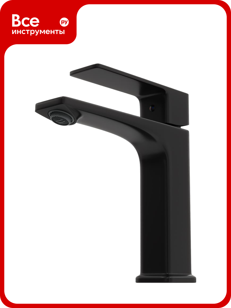 Смеситель для раковины Teymi Lori, черный матовый T10257 ЦБ-00270459