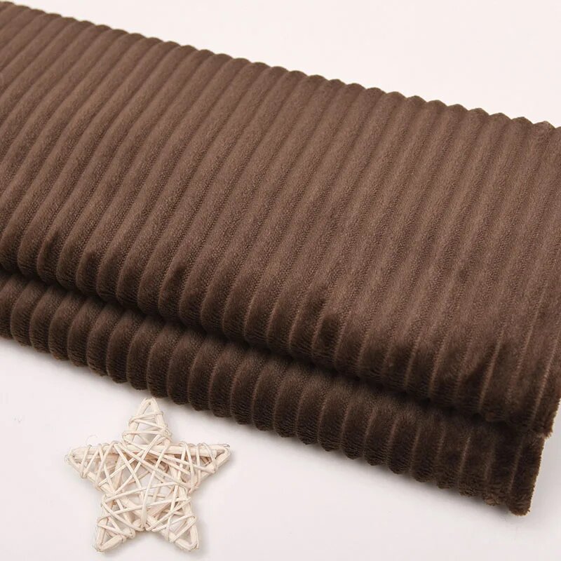Утолщённая вельветовая ткань 1,5 м шириной Коричневый, Deep coffee
