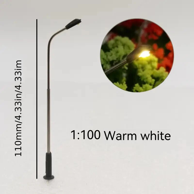 Миниатюрный уличный фонарь 1:100 Warm white
