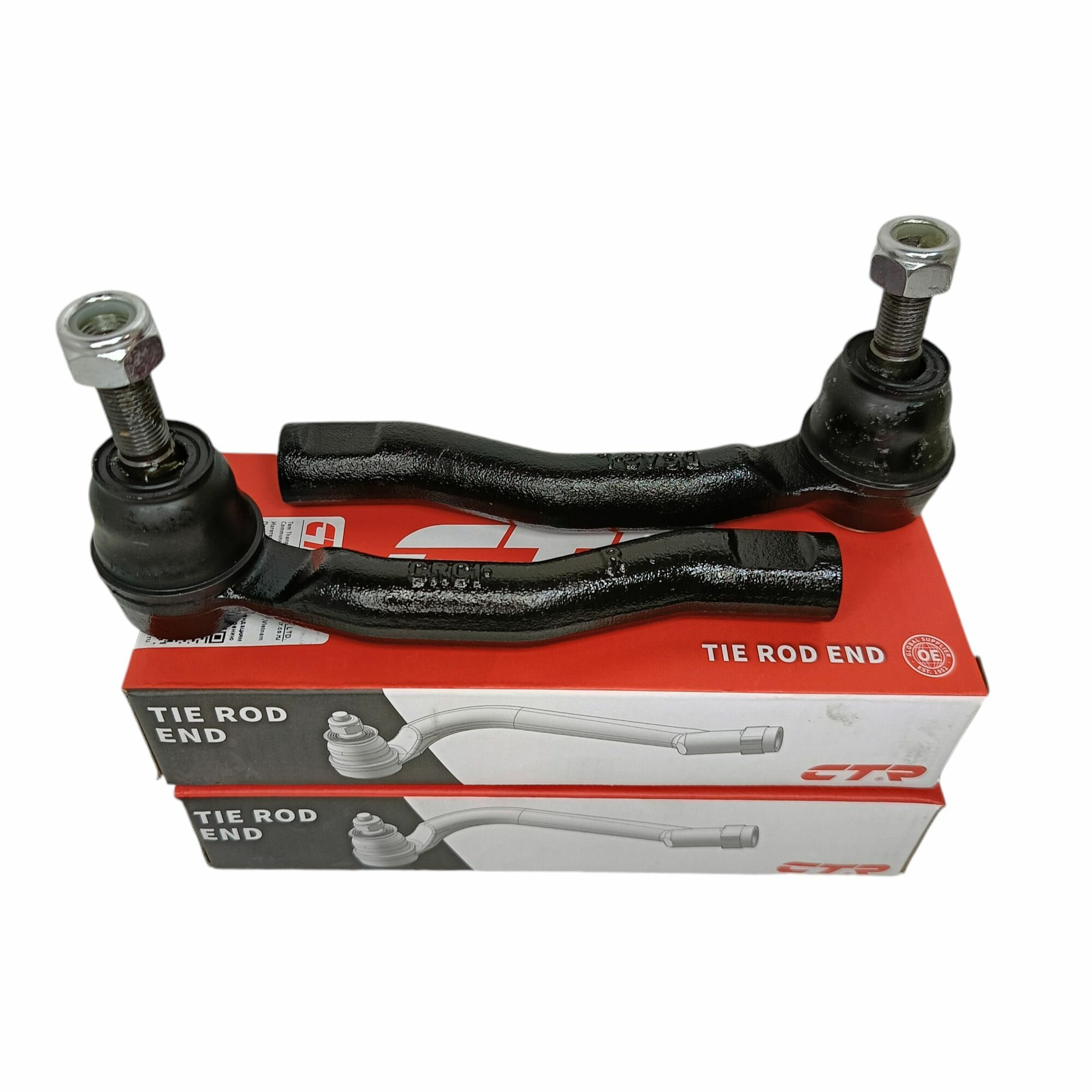 Наконечник рулевой Лифан Солано Бид ф3 Джили Эмгранд МК (Lifan Solano BYD F3 Geely Emgrand EC7 fe1-2 MK) комплект 2шт CTR