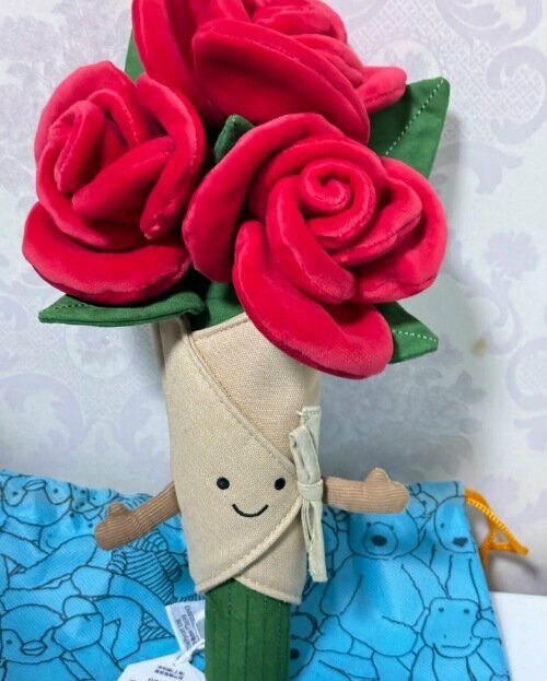 Jellycat Розовая Плюшевая Игрушка на День Святого Валентина, Мягкий Стеганый Долл Подарок для Малышей и Детей