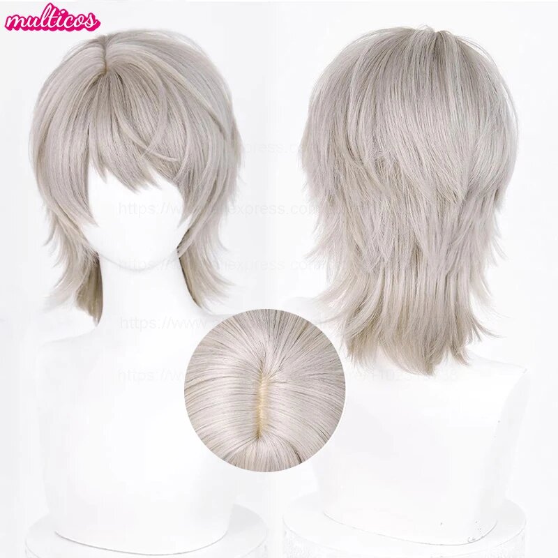 Xavier Косплей Парик Love And Deepspace Серый wolf tail scalp top