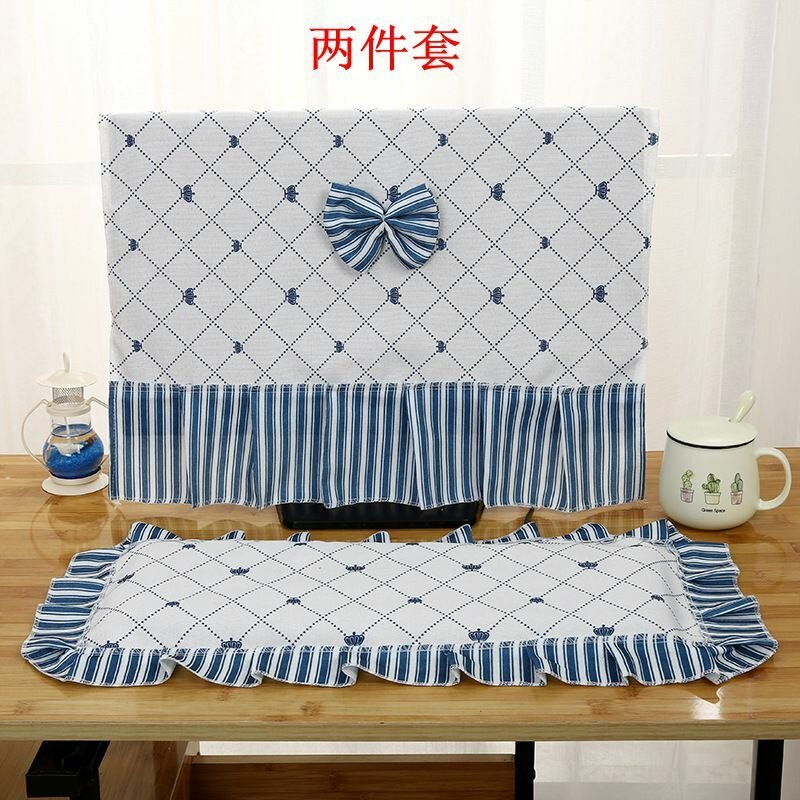 Чехол для компьютера из хлопка и льна, защитный чехол для LCD-монитора, чехол для настольного компьютера