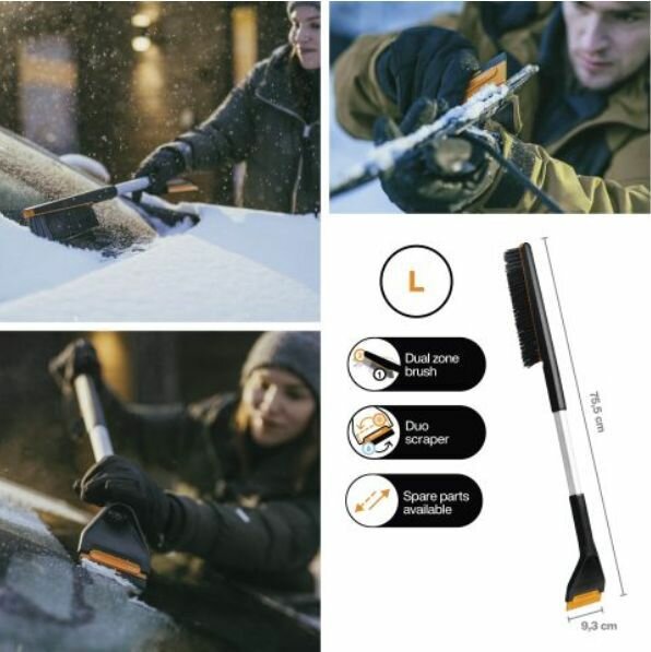 Щетка для снега 76см со скребком Plus FISKARS (съемный скребок)