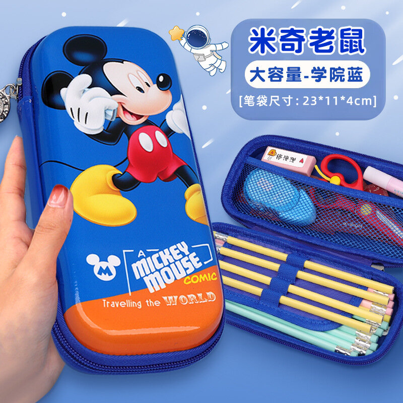 Коробка для канцелярии Frozen Quicksand, многофункциональная пластиковая автоматическая коробка для карандашей, двухслойная новая коробка для карандашей Эльзы, коробка для карандашей принцессы