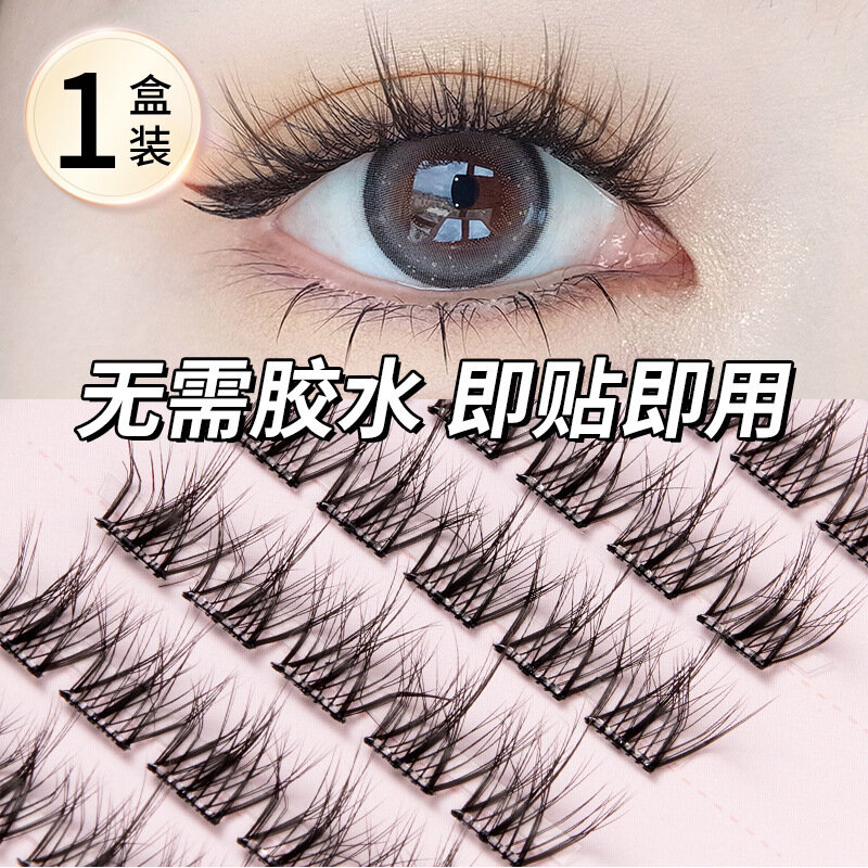 FEILINKA Накладные ресницы без клея 5D, изогнутые, слоистые, милые, небрежные, натуральные, пушистые