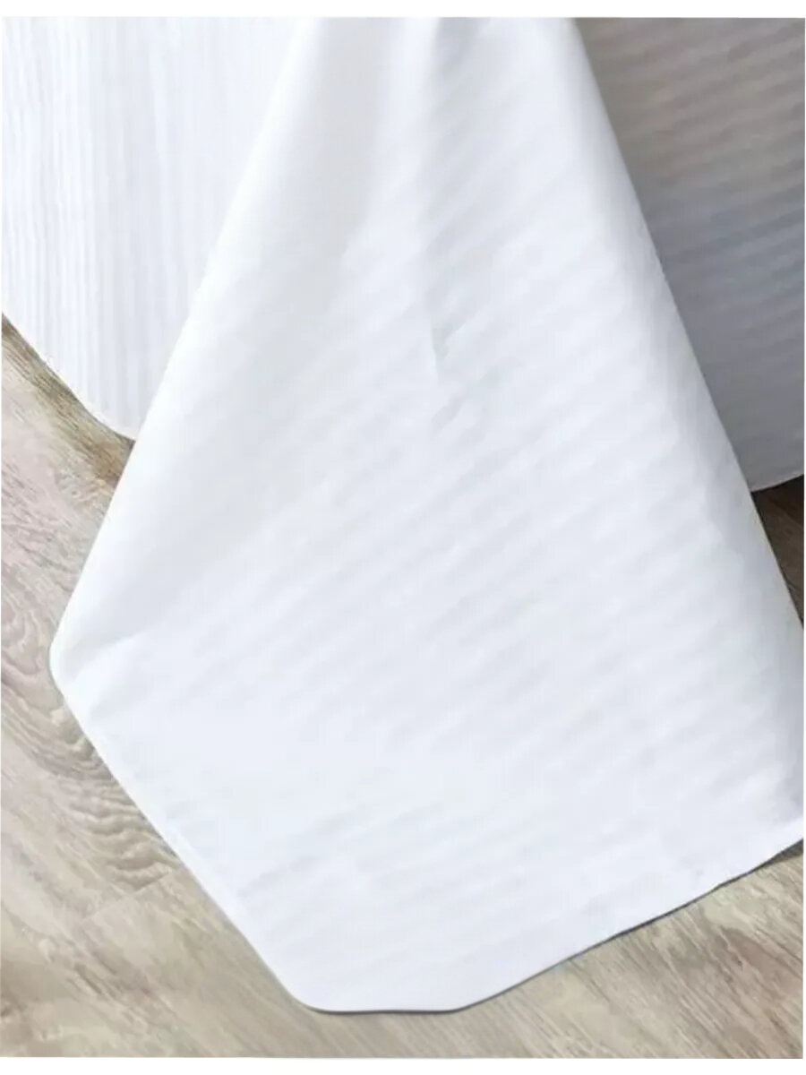 Классическая простыня, Евро макси 220х240 см, "Белый" страйп-сатин 1х1