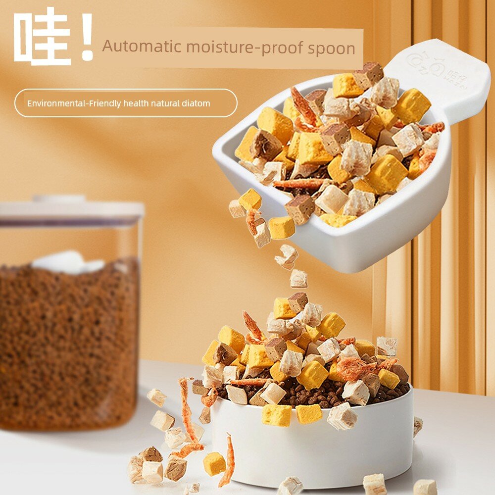 Лопатка-дозатор из диатомита для сушки корма для собак и кошек, лопатка-влагопоглотитель для хранения, ложка для корма
