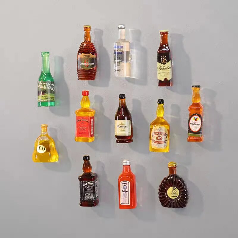 Магнитные наклейки мини-бутылки yj (12 pieces )