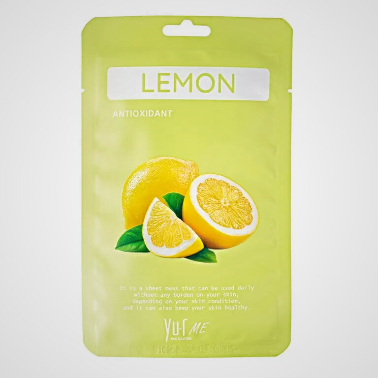 Тканевая маска для лица с экстрактом лимона YU.R Lemon Sheet Mask Маска 1 шт