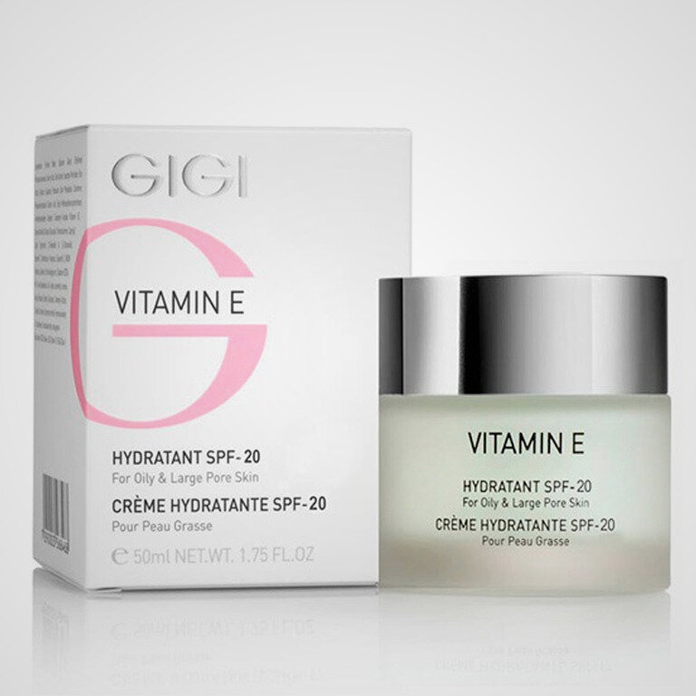 Крем увлажняющий для комбинированной и жирной кожи SPF20 50 мл GIGI VITAMIN E Hydratant SPF 20 for oily & large pore skin Крем 50 мл