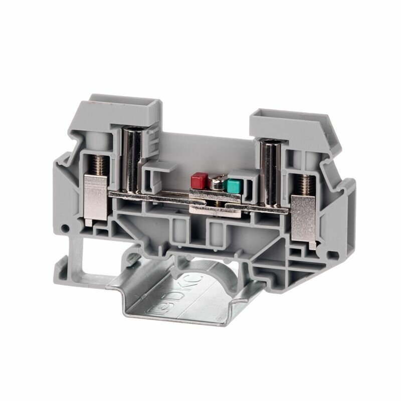 Клемма измерительная винтовой зажим 2 точки подключения 6кв. мм сер. DKC TUR-6-RTK-S