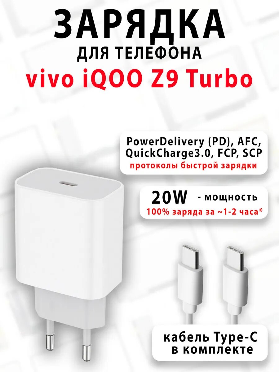 Зарядное устройство для телефона vivo iQOO Z9 Turbo