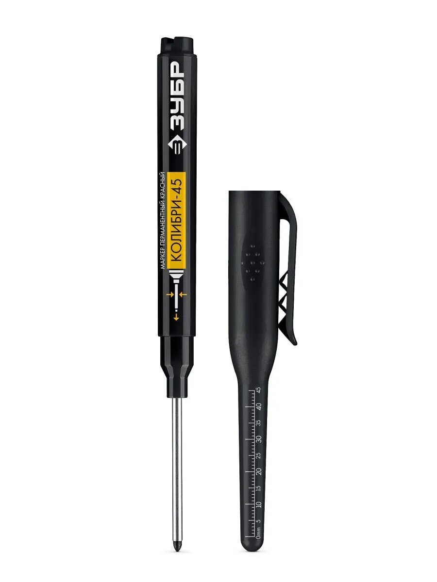 ЗУБР Маркер перманентный Колибри-45 черный L 45 мм 3 мм 06339-2