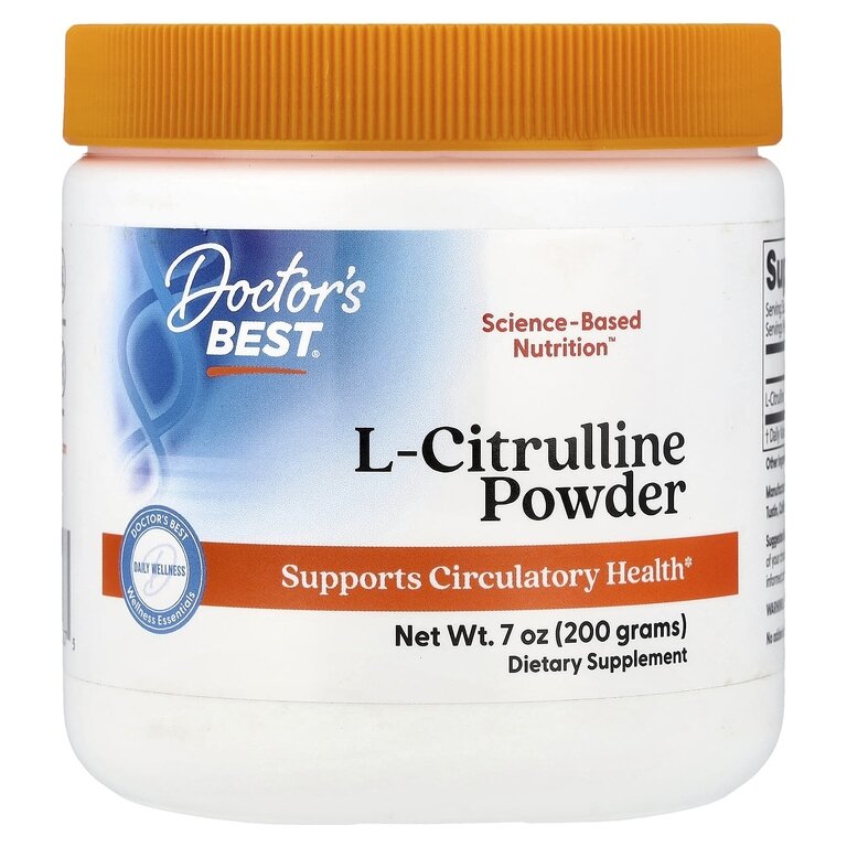 Doctor's Best, L-Citrulline, L-цитруллин в порошке, 200 г