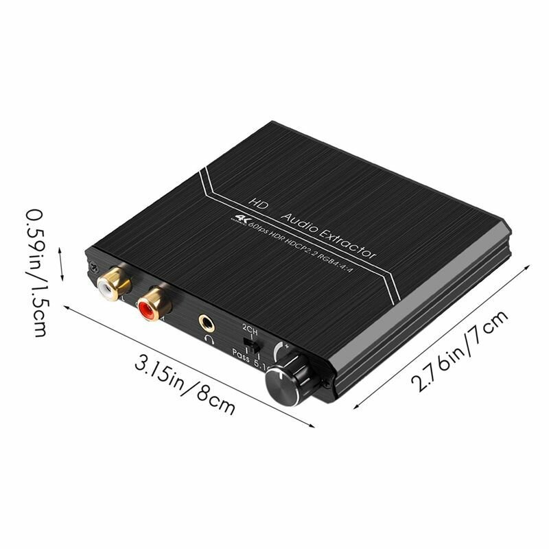 Аудиопереключатель 4K/60Hz, HD Converter с регулировкой громкости, в