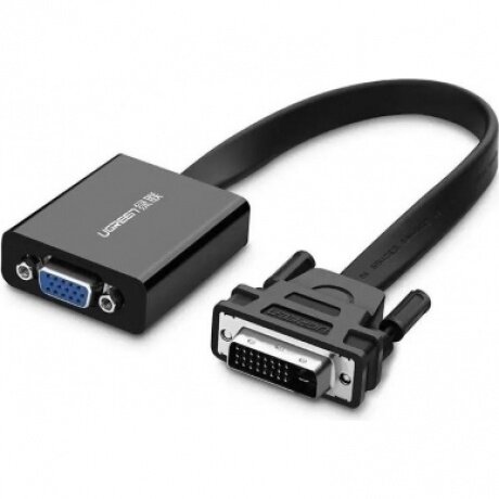 Адаптер UGREEN DVI-D to VGA Active Converter Flat Cable MM108 (Black) 40259