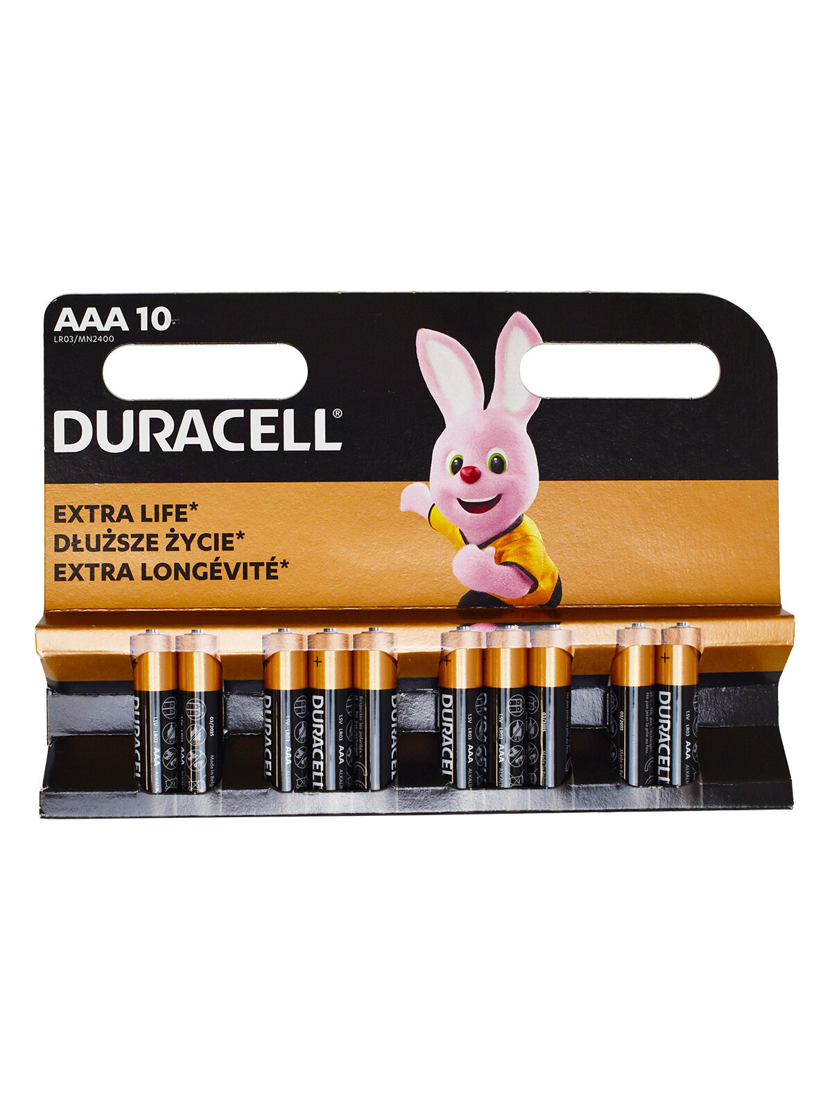 Батарейки мизинчиковые Duracell Basic LR03 ААА блистер 10 шт