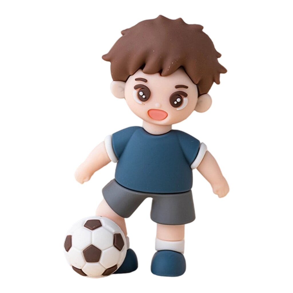Украшение торта для футбольного мальчика decoration-Мягкий резиновый футбольный мальчик