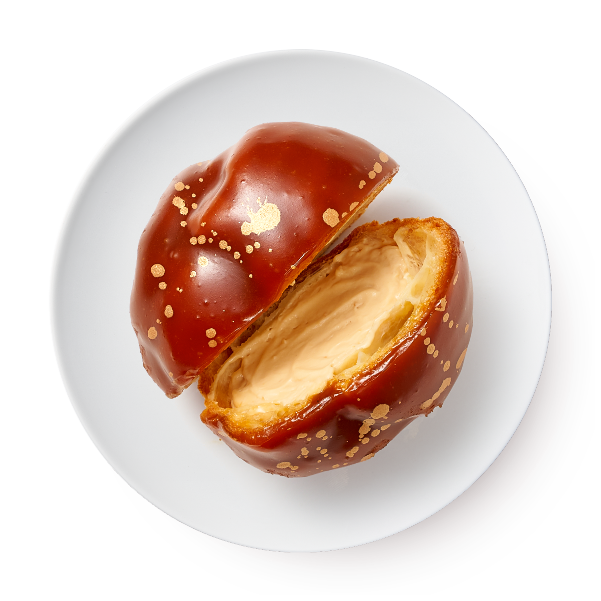 Профитроль "Ромбаба" солёная карамель, 60 г, 347.4 ккал, подложка