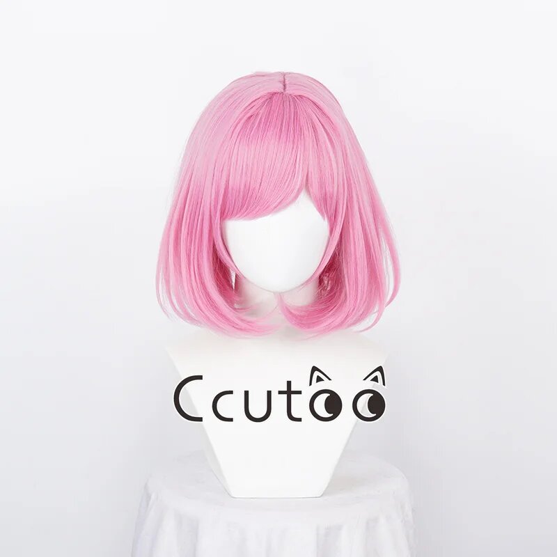 Синтетический парик ccutoo Emu розовый 35 см