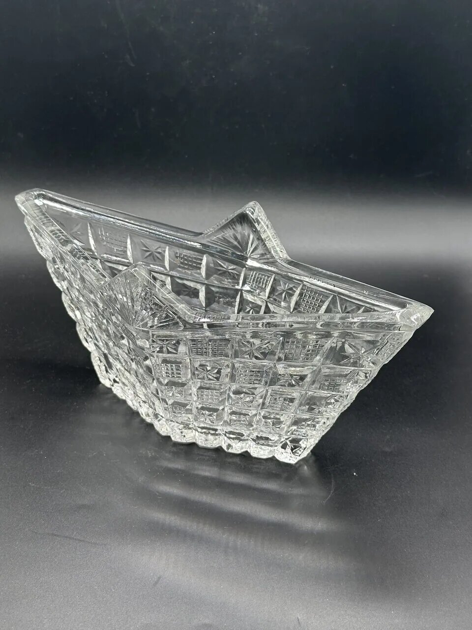 Хрустальная Конфетница ссср 1970 годы винтажная интересная