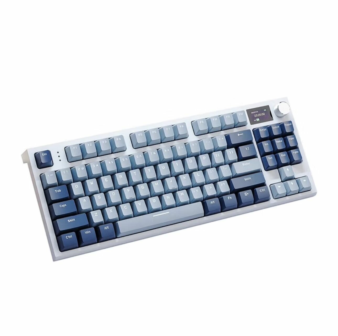 K86 Беспроводная игровая клавиатура, три режима работы: проводной/беспроводной/Bluetooth, attack shark k86, русская раскладкасветло-синий