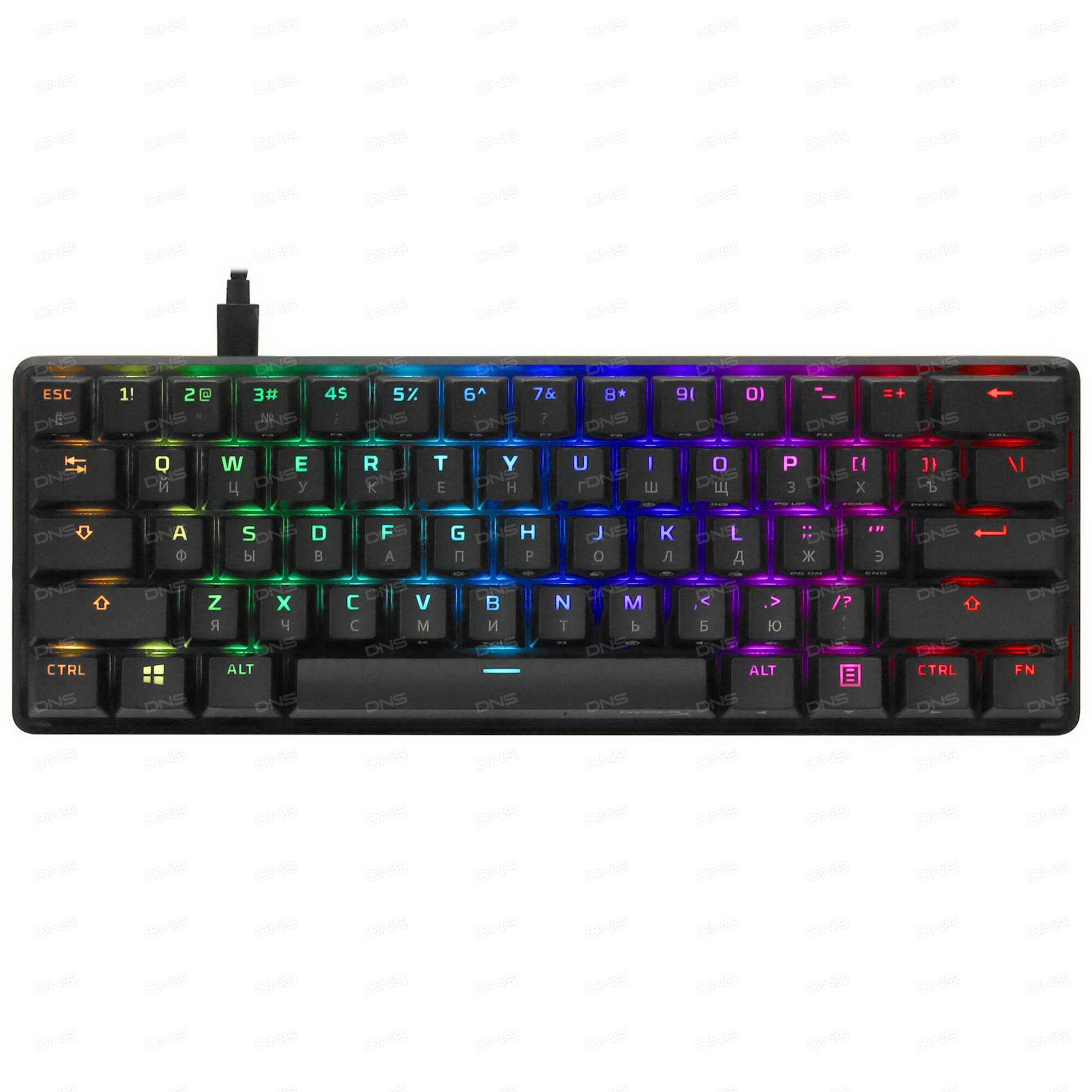 Клавиатура проводная HyperX Alloy Origins 60 [HKBO1S-RB-US 4P5N4AA#ABA]