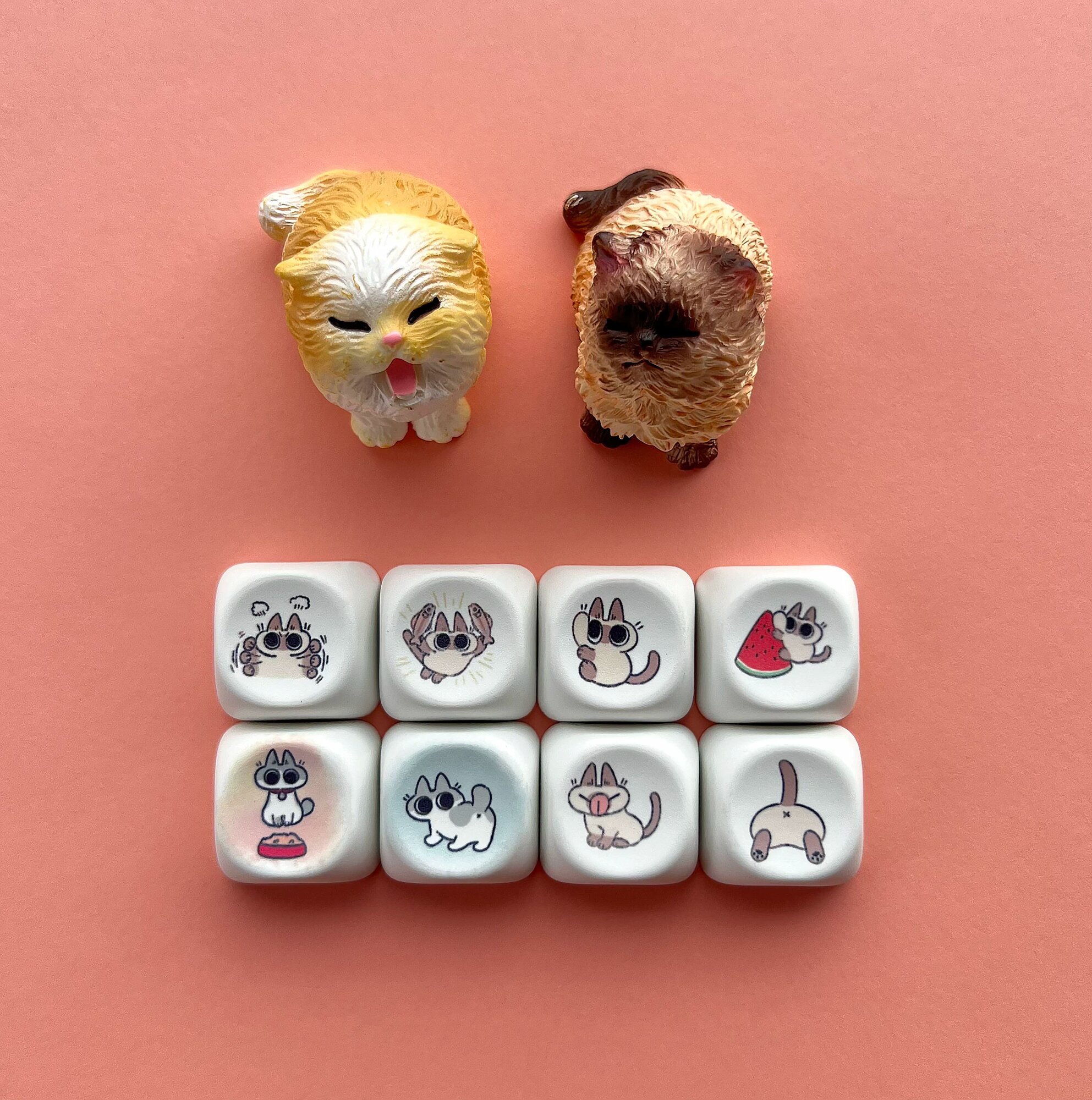 Милые кейкапы для клавиатуры в виде сиамских кошек с дизайном в виде конфет, сублимационная печать, тема MOA, стиль ,