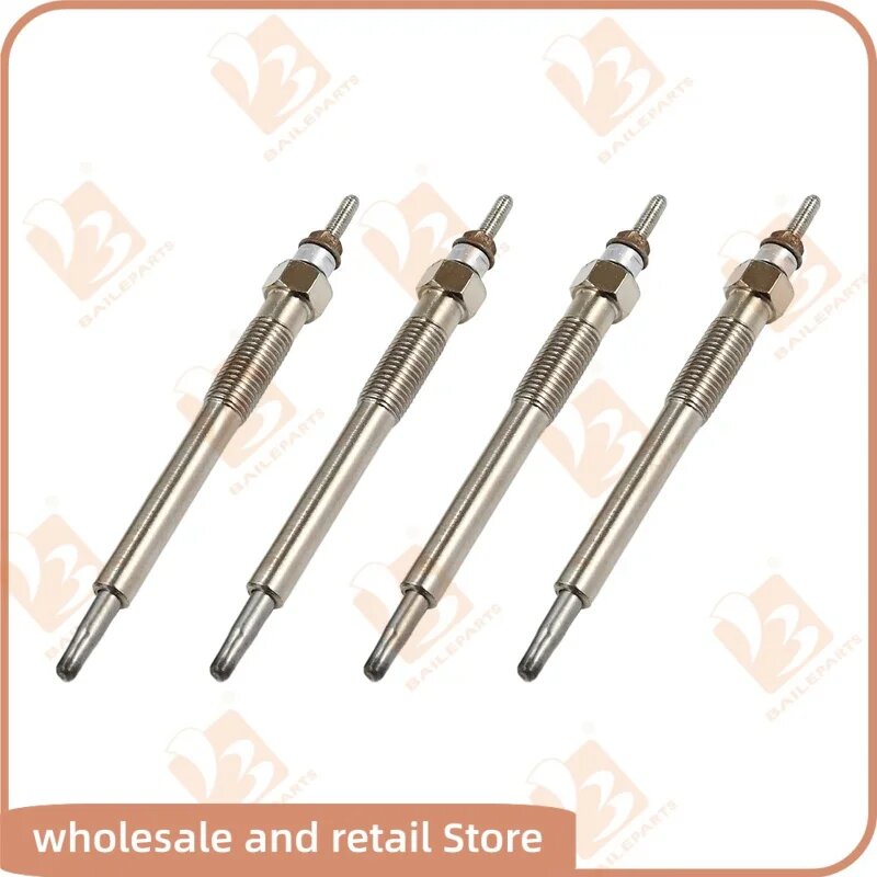 4 шт. свеча накаливания 1G852-65512 1G911-65510 для двигателя Kubota V2403-DI-T/V2203-DI-T/V2003-DI-T/D1703-DI-T/D1803-DI-T/4D87-DI-T