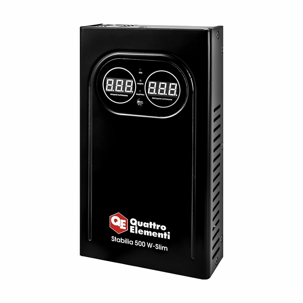 Стабилизатор напряжения QUATTRO ELEMENTI Stabilia 500 W-Slim 500 ВА 140-270 В настенный 917-766 шт