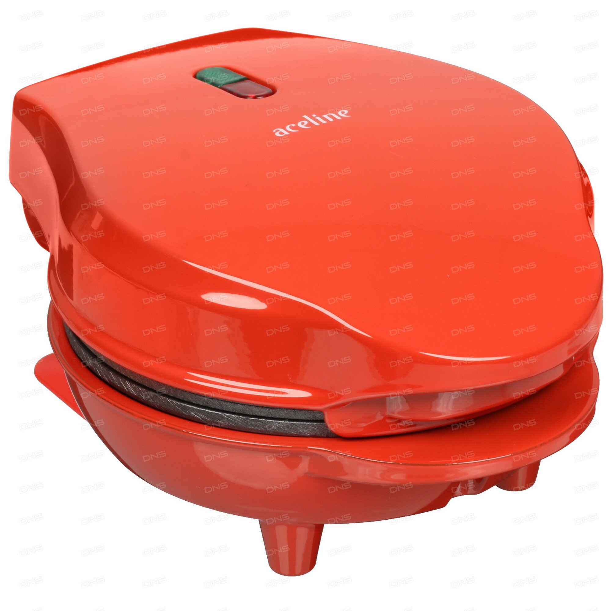 Вафельница Aceline WM-550, красный, антипригарная, 17,3 см х 13,1 см