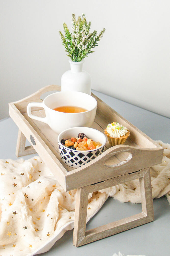 Поднос-столик для завтрака LIVING, деревянный, 30х20х18 см, Koopman International HZ1930620