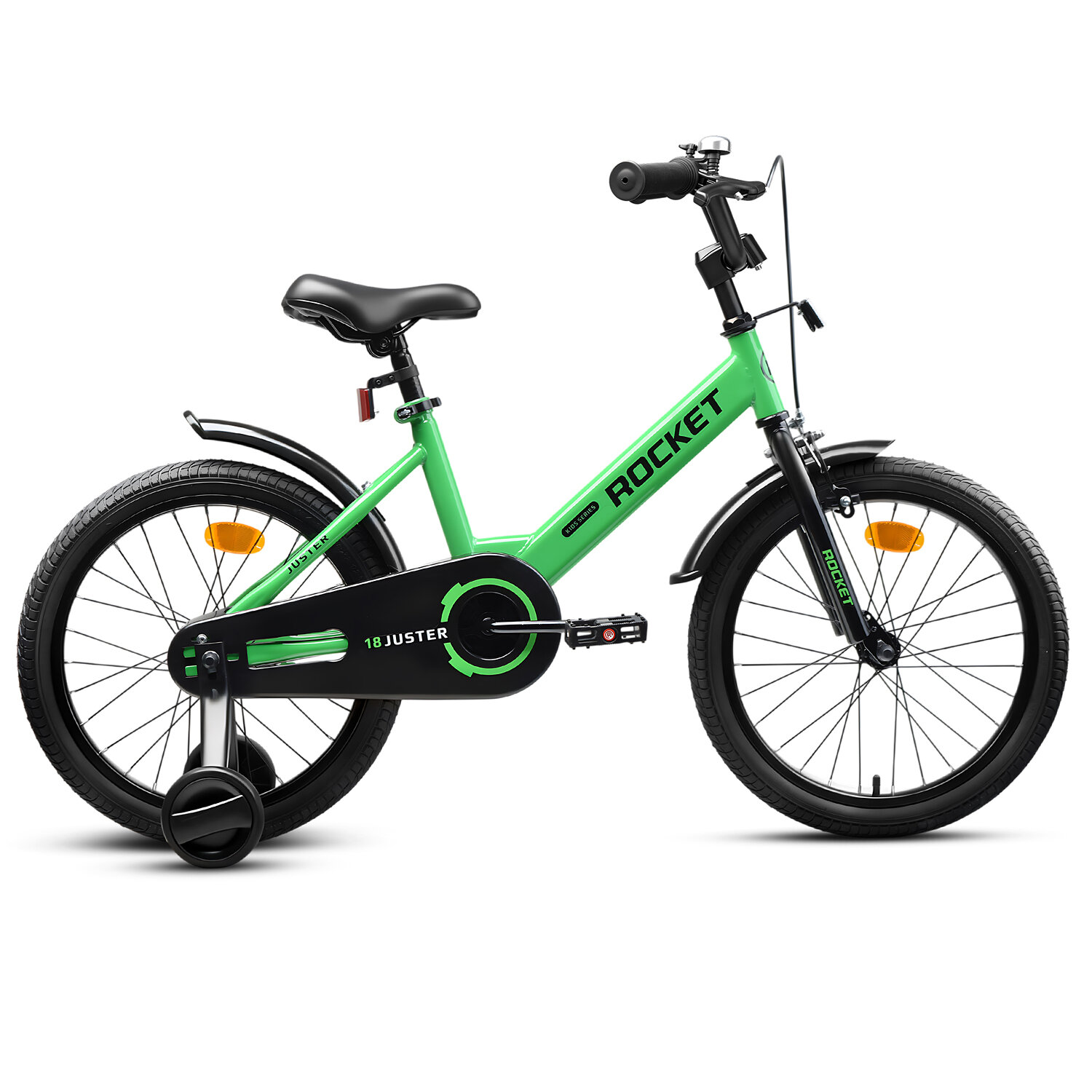 Велосипед 18" Rocket Juster, цвет зеленый, рост 115 - 130 см.